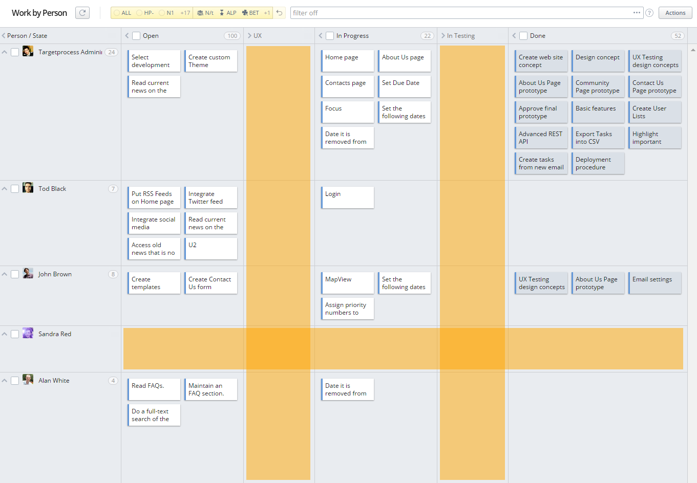 Hide Empty Lanes on Boards, Lists and Roadmaps | Targetprocess ...
