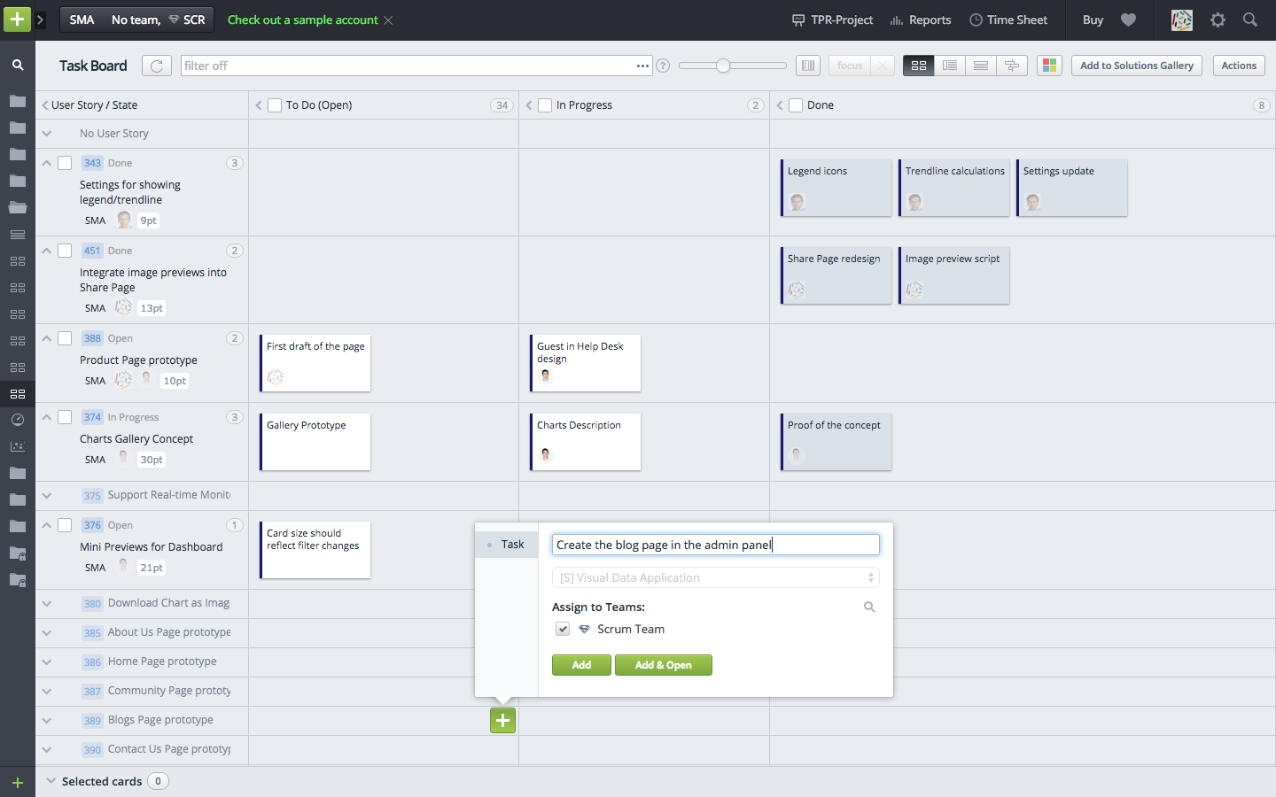 Scrum Team | Targetprocess - Visual management software