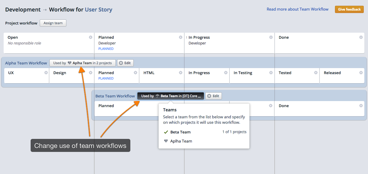 How to customize Team Workflows