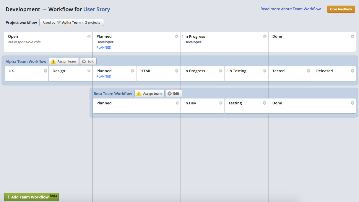 How to customize Team Workflows