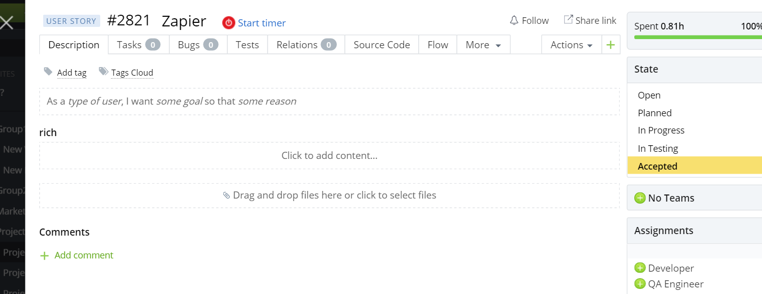 Targetprocess integration with personal Toggl timer using Zapier ...