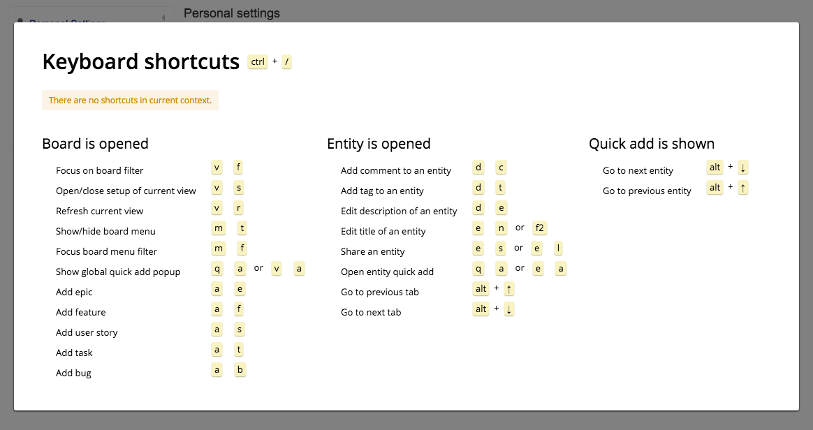 Keyboard Shortcuts
