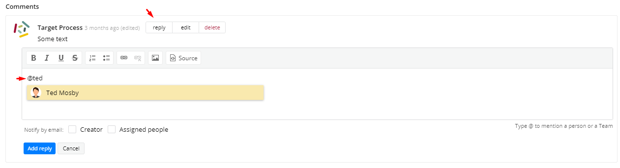 How to Communicate with Users Using Comments and Emails | Targetprocess ...