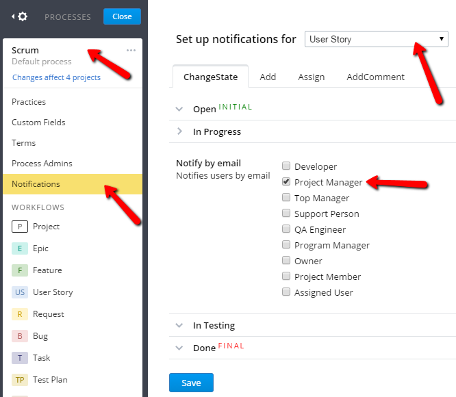How to Communicate with Users Using Comments and Emails | Targetprocess - Enterprise Agility ...