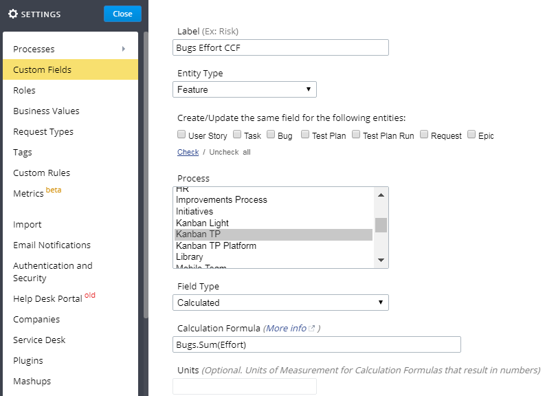Custom Calculations and Formula Expressions | Targetprocess ...