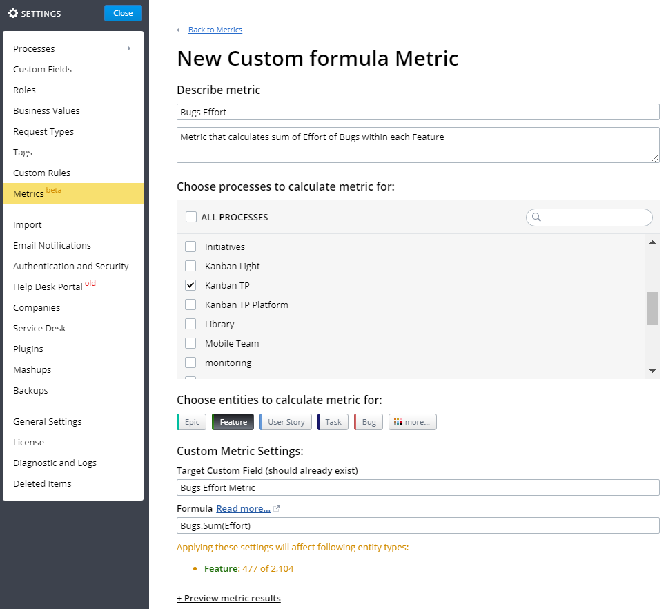 Custom Calculations and Formula Expressions | Targetprocess ...