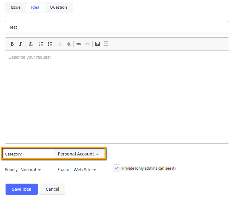 Custom Categories for Requests | Targetprocess - Enterprise Agility ...