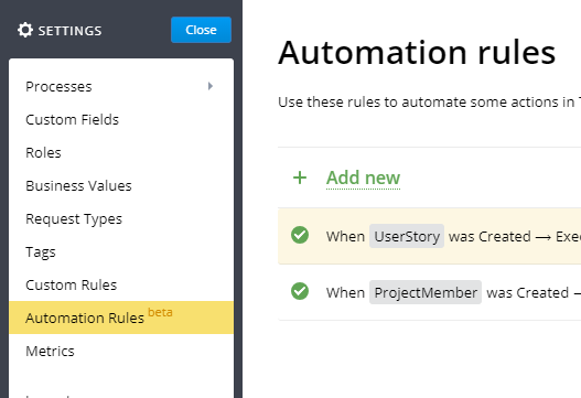 Automation Rules Targetprocess Enterprise Agility Solution 2142