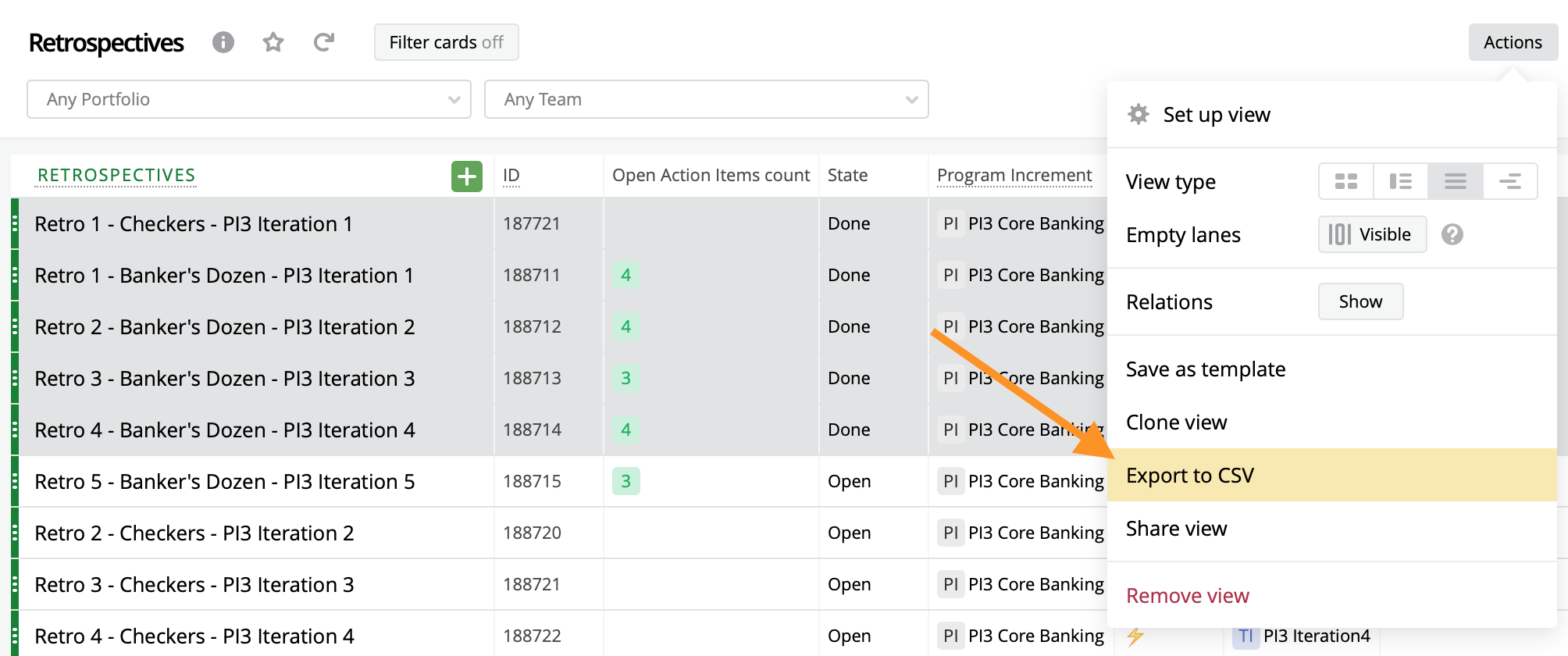 Update Flexible Dashboard Layout Export Of Exd Entities To Csv File