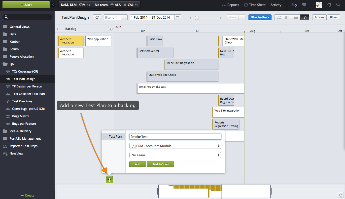 Test Cases And Test Plans Creation Targetprocess Visual Management