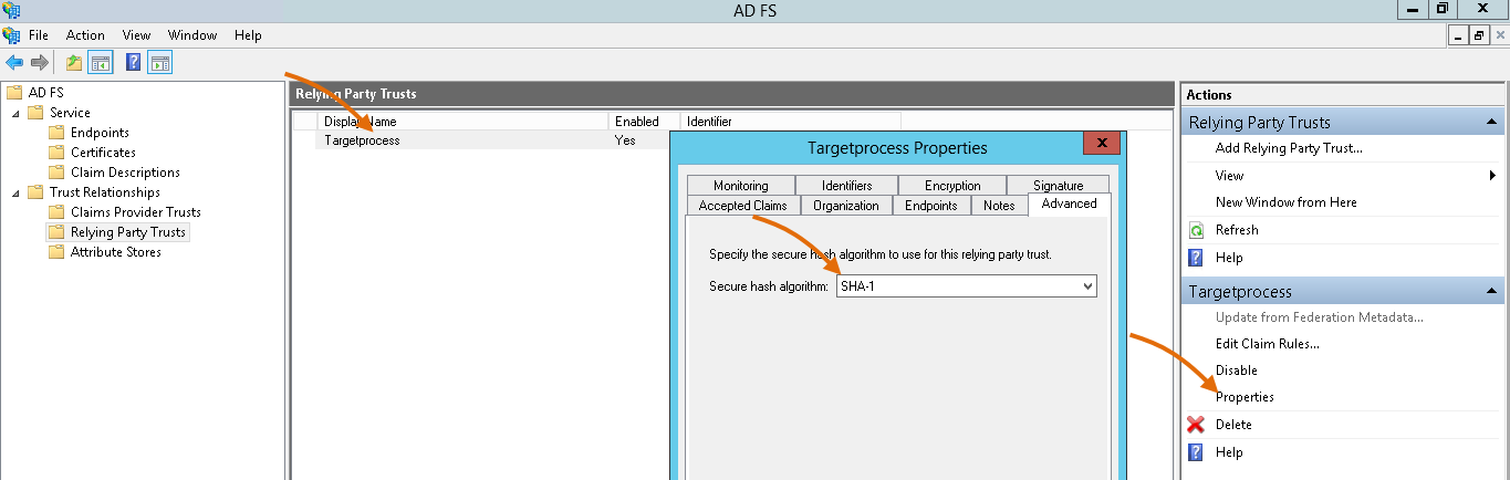 How to set up Single Sign-On for Targetprocess with ADFS 2.0